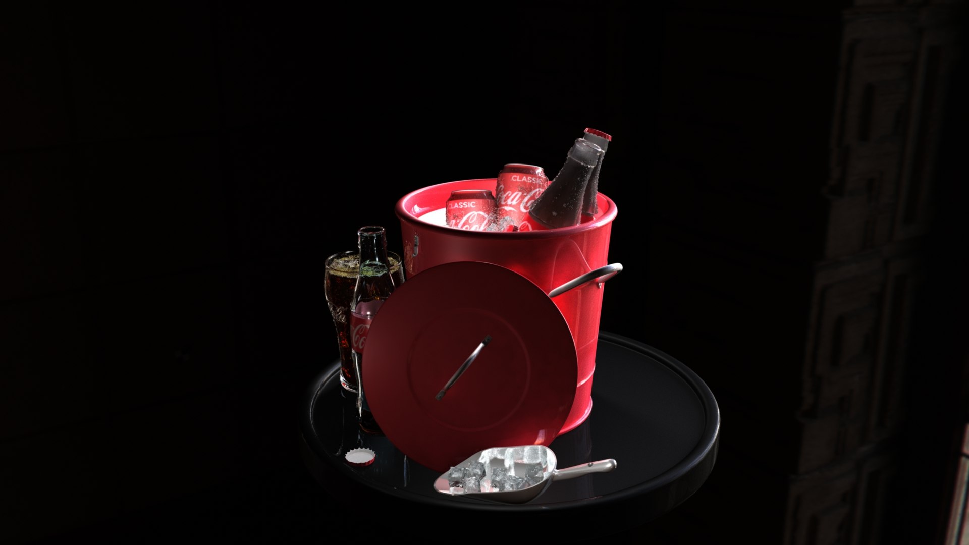3d Model Coca-cola Ice Bucket
