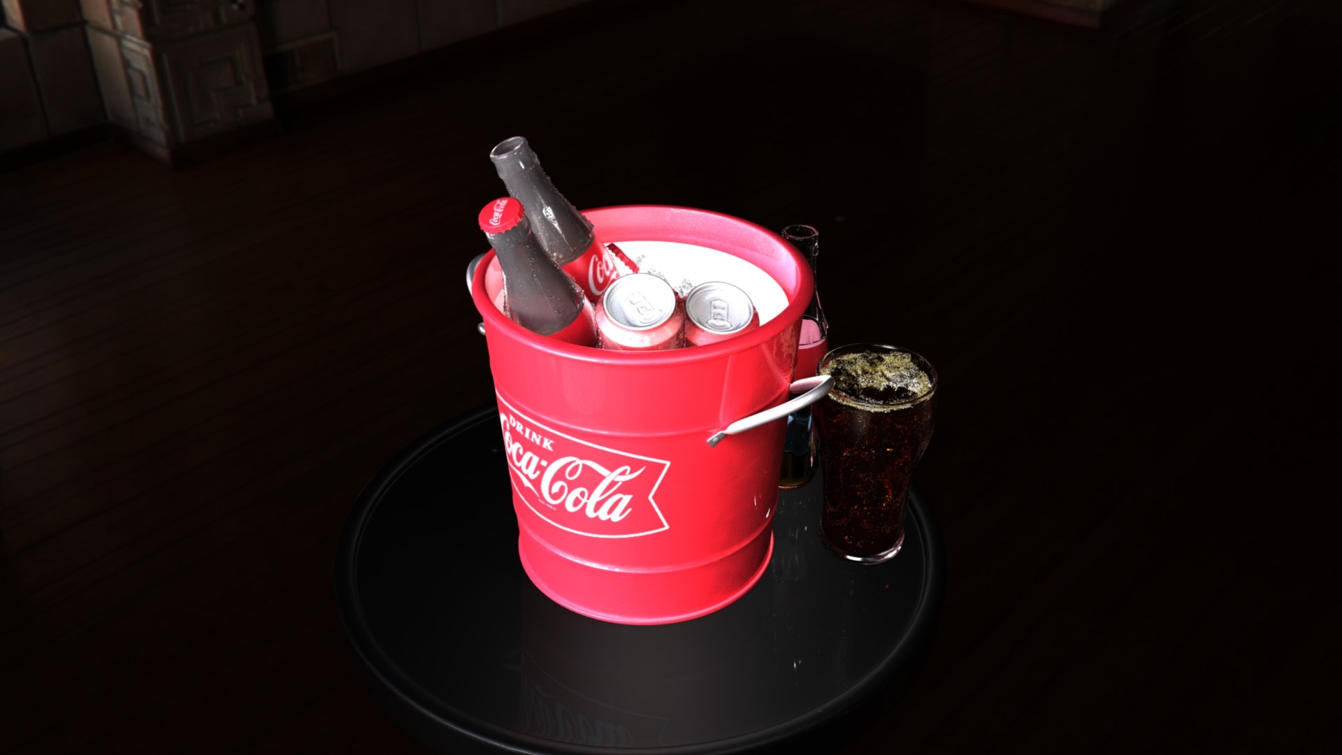 3d Model Coca-cola Ice Bucket