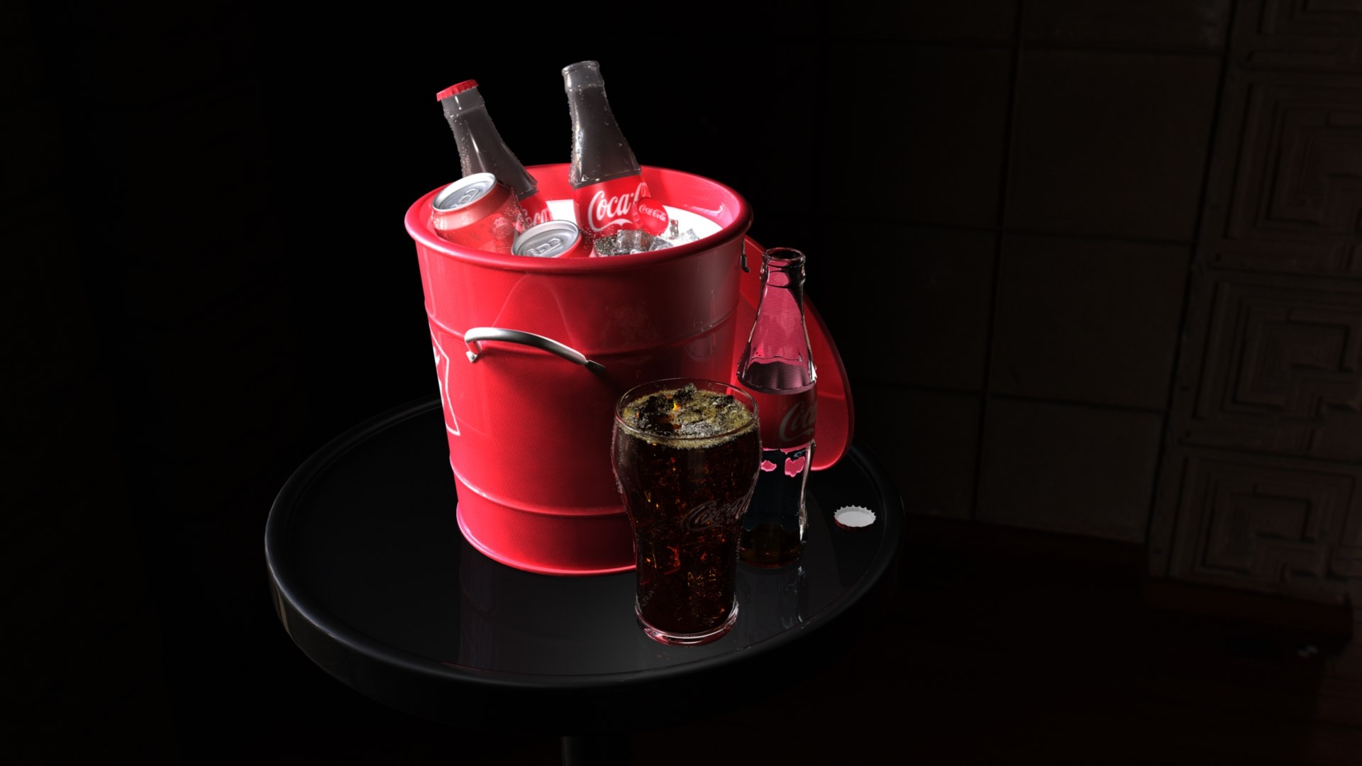 3d Model Coca-cola Ice Bucket