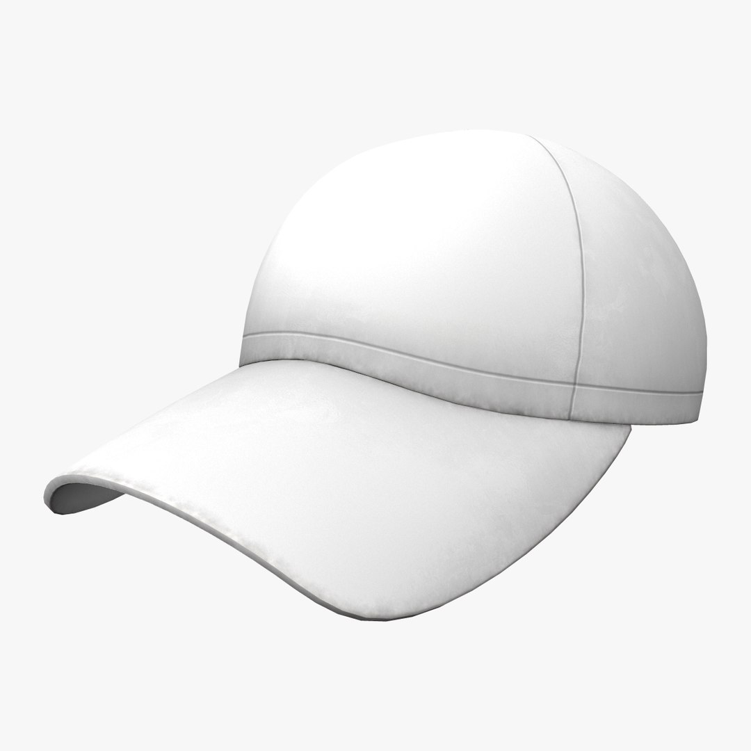 3D White Golfer Cap Hat Model - TurboSquid 1980275