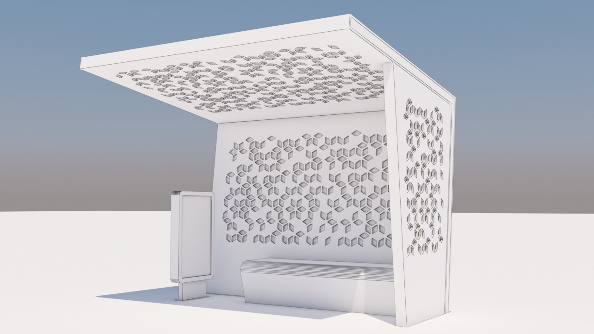 Bus Stop Street 3D Model - TurboSquid 1461571