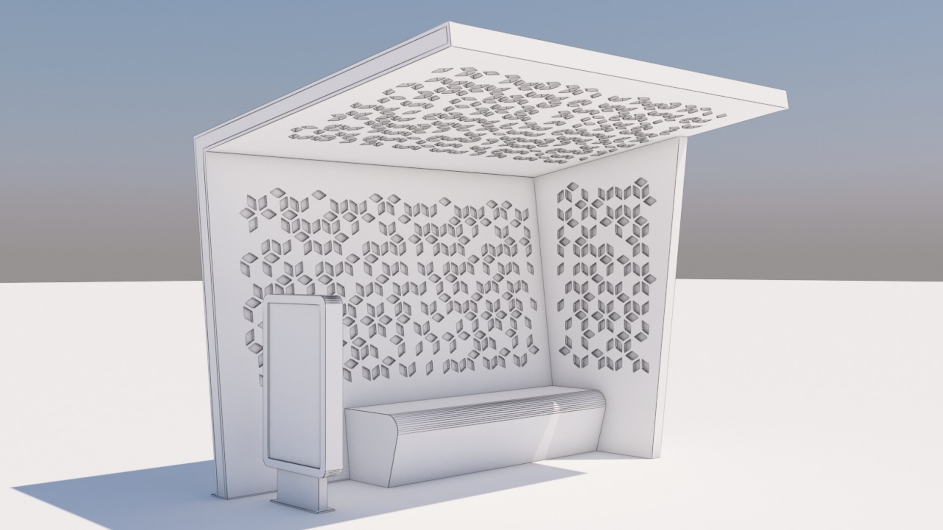 Bus Stop Street 3D Model - TurboSquid 1461571