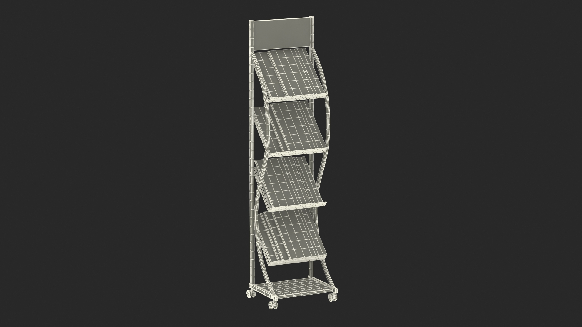 3D Mockup Magazine Stand Aluminium With Magazines Model - TurboSquid ...