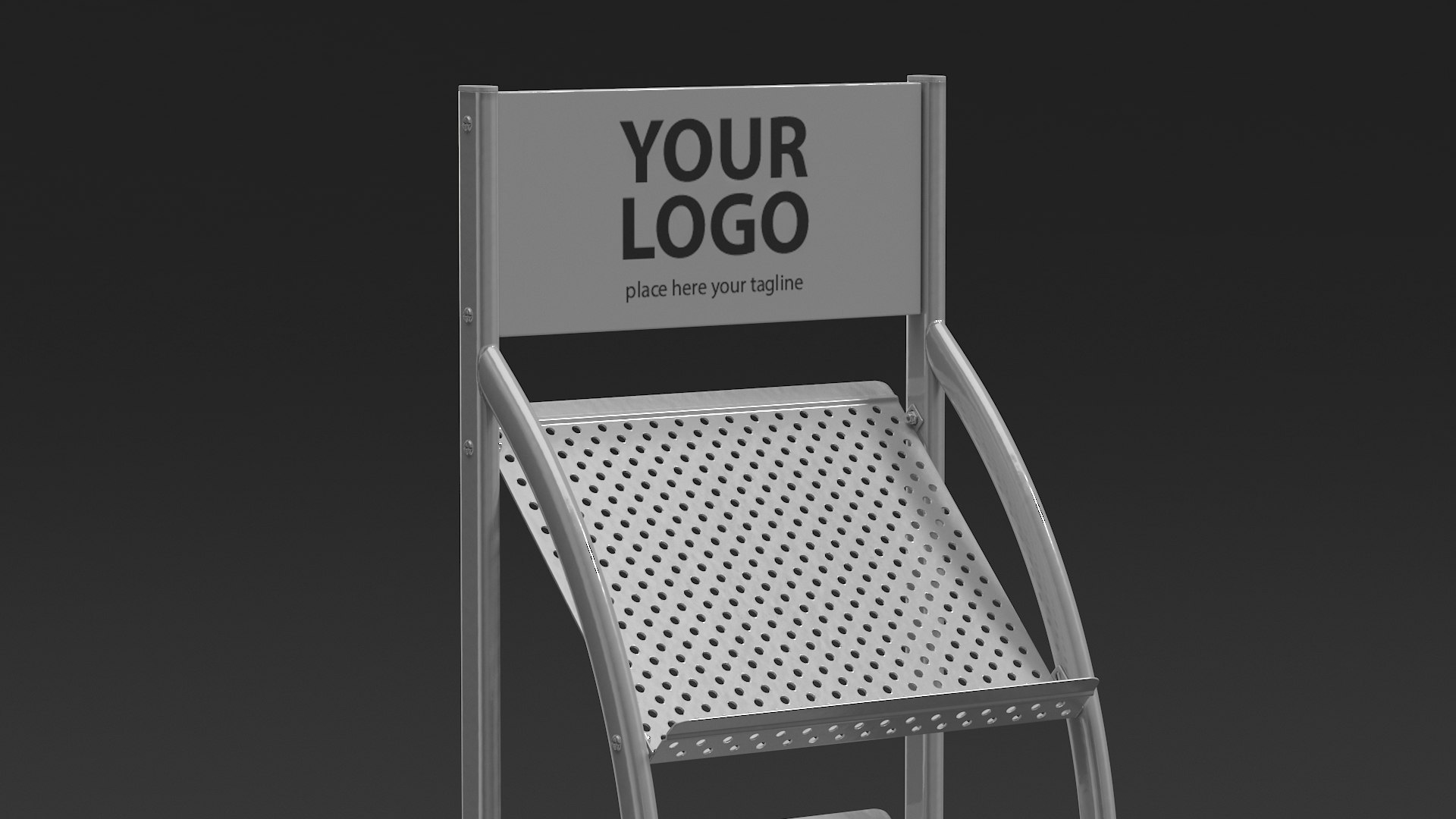 3D Mockup Magazine Stand Aluminium With Magazines Model - TurboSquid ...