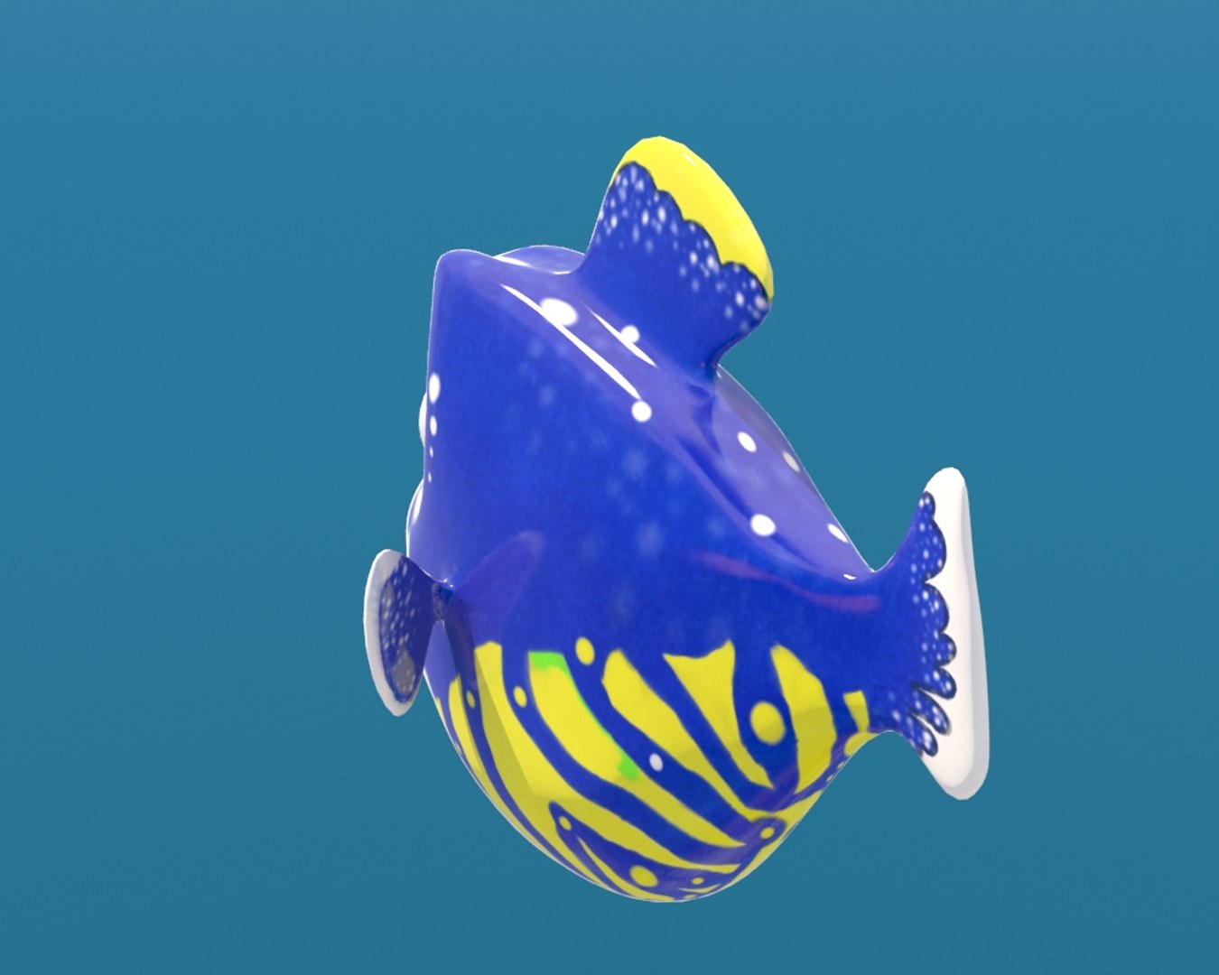 Cartoon fish blue male rigged model - TurboSquid 1389140