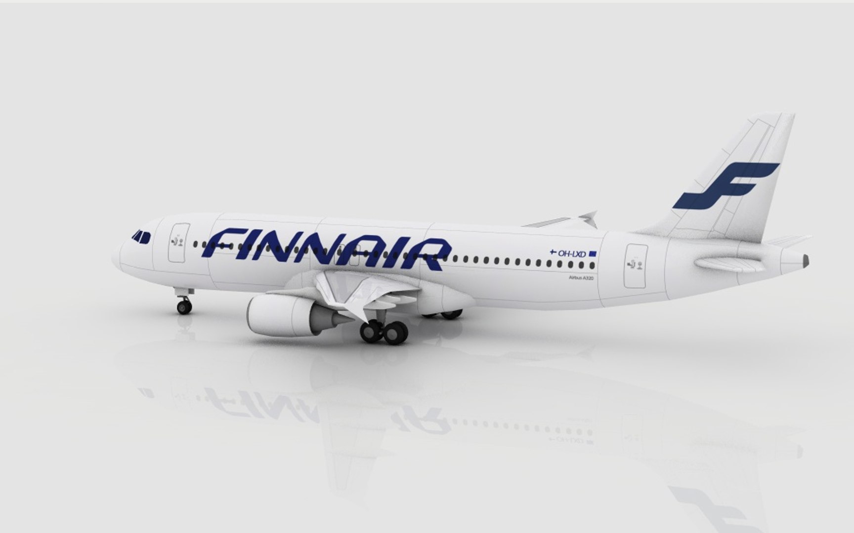 3d Airbus A320 Finnair