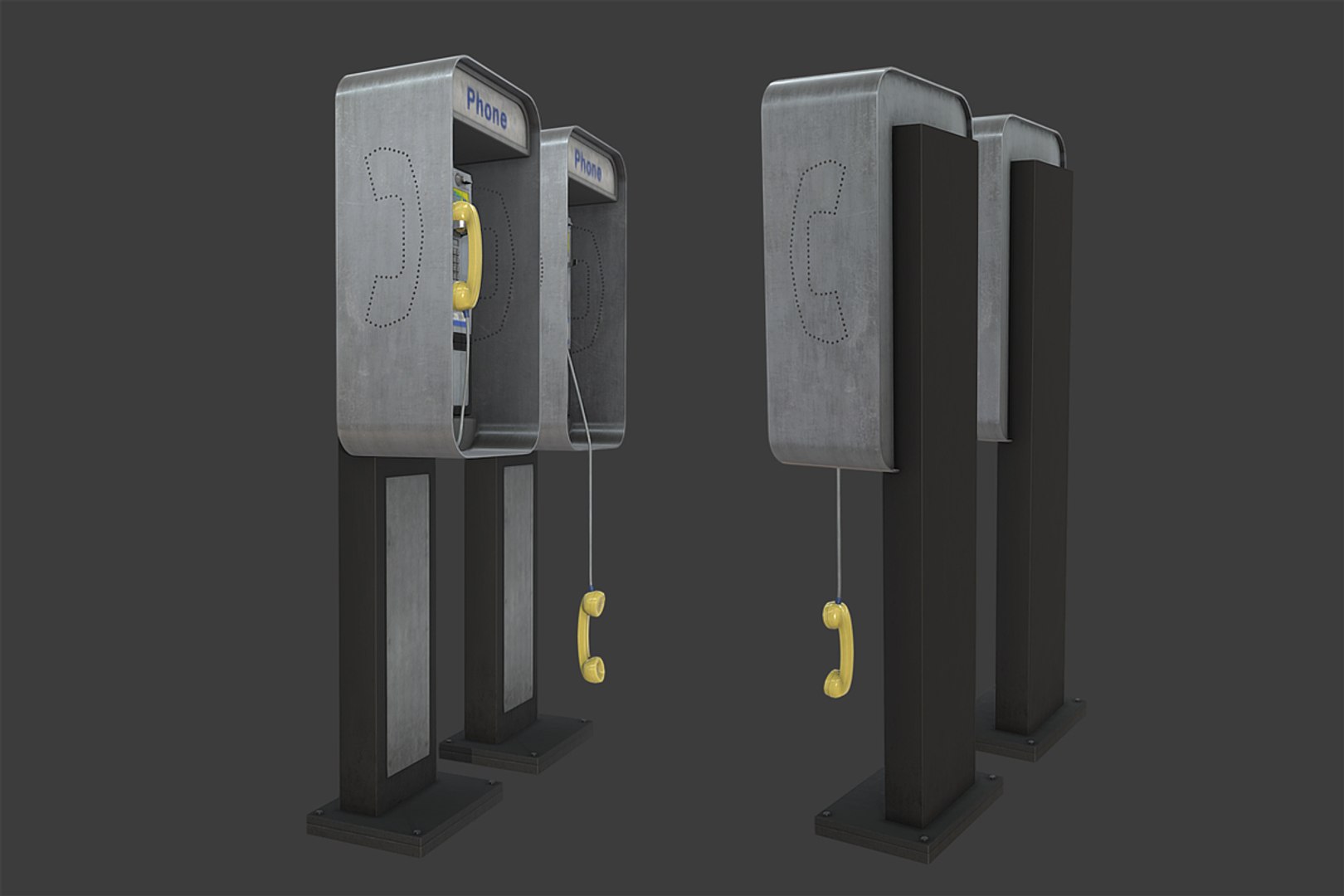 3D Phonebooth Payphone - TurboSquid 1165358