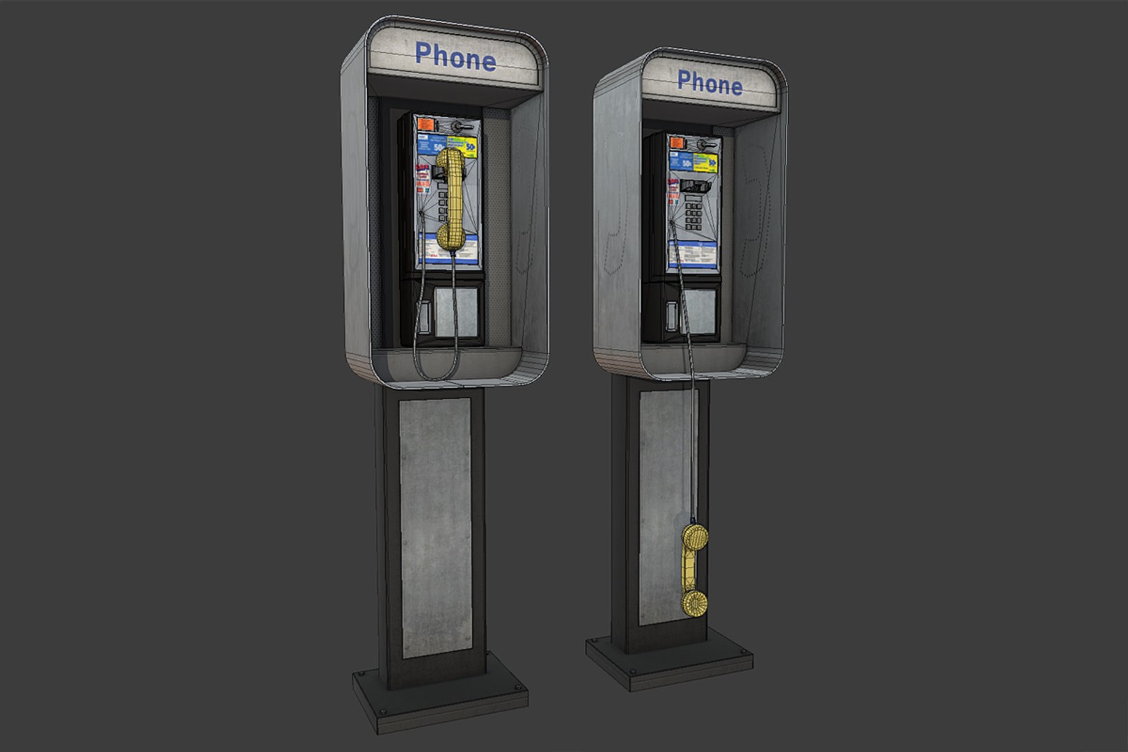 3D Phonebooth Payphone - TurboSquid 1165358