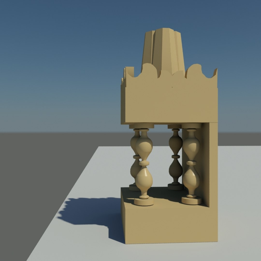 3d god temple house model