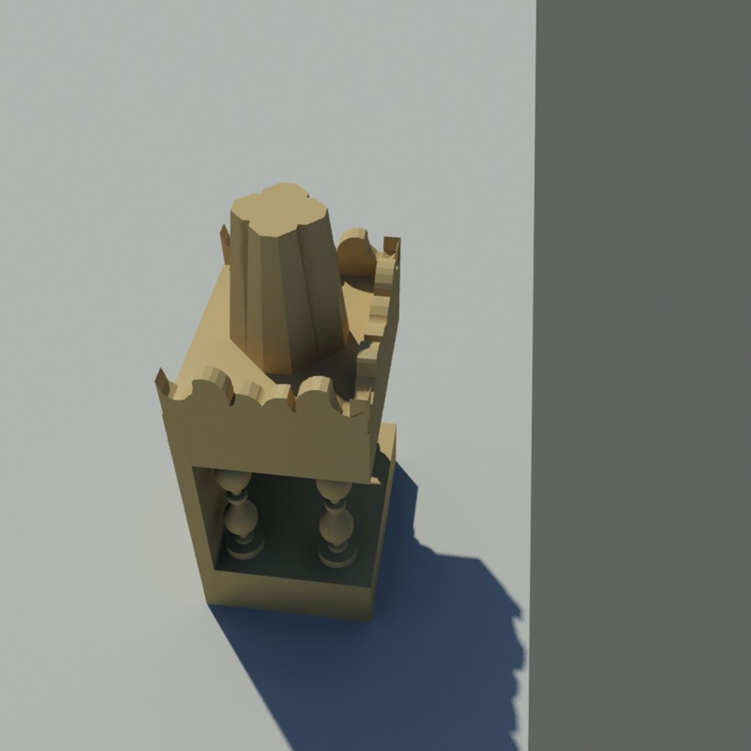 3d god temple house model