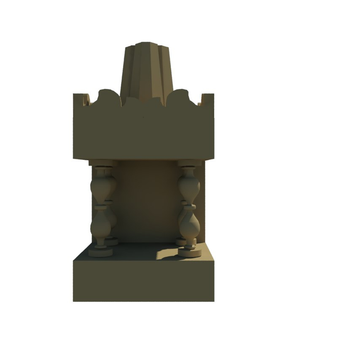 3d god temple house model