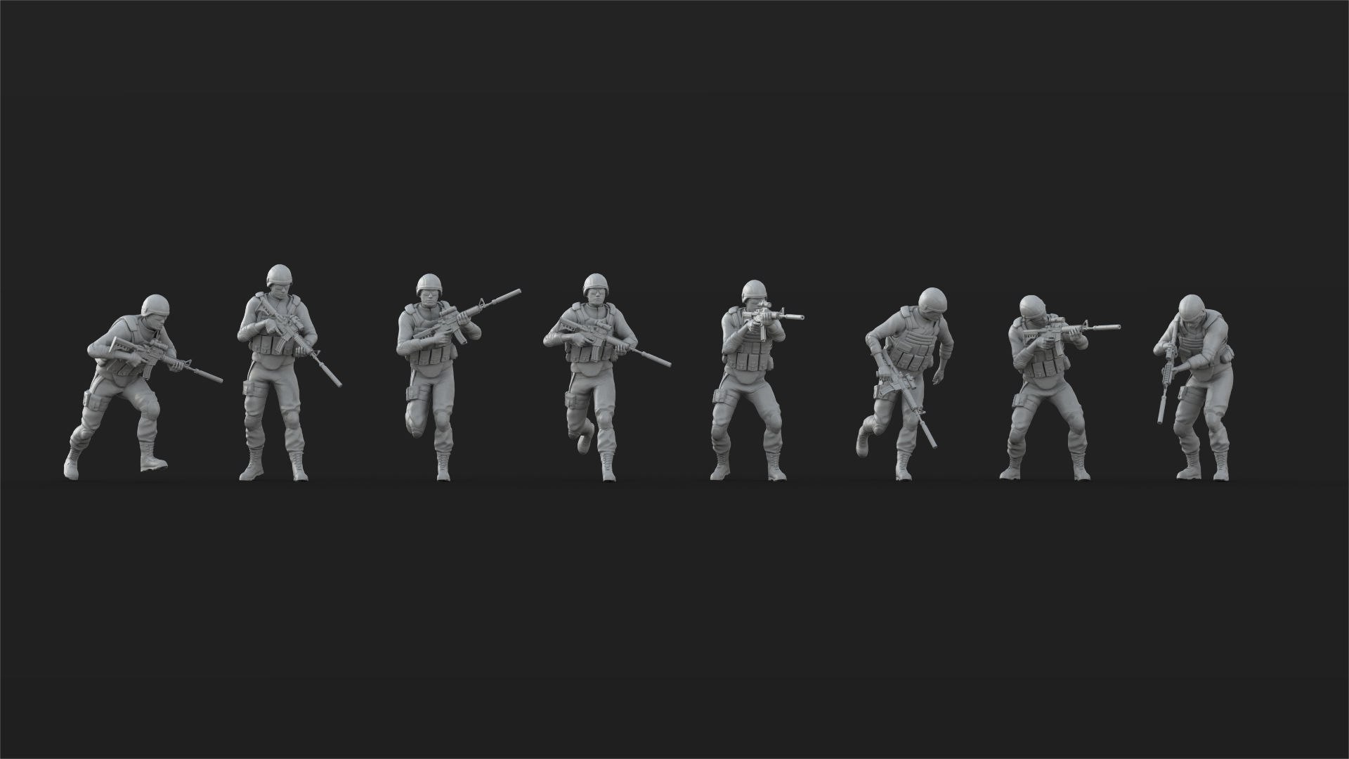 3D Soldier Figures Set 01 Model - TurboSquid 2154159