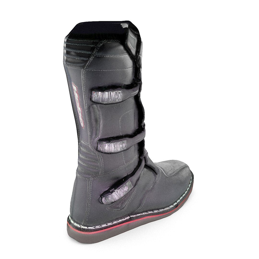 motorcycle boot motocross biking 3d max