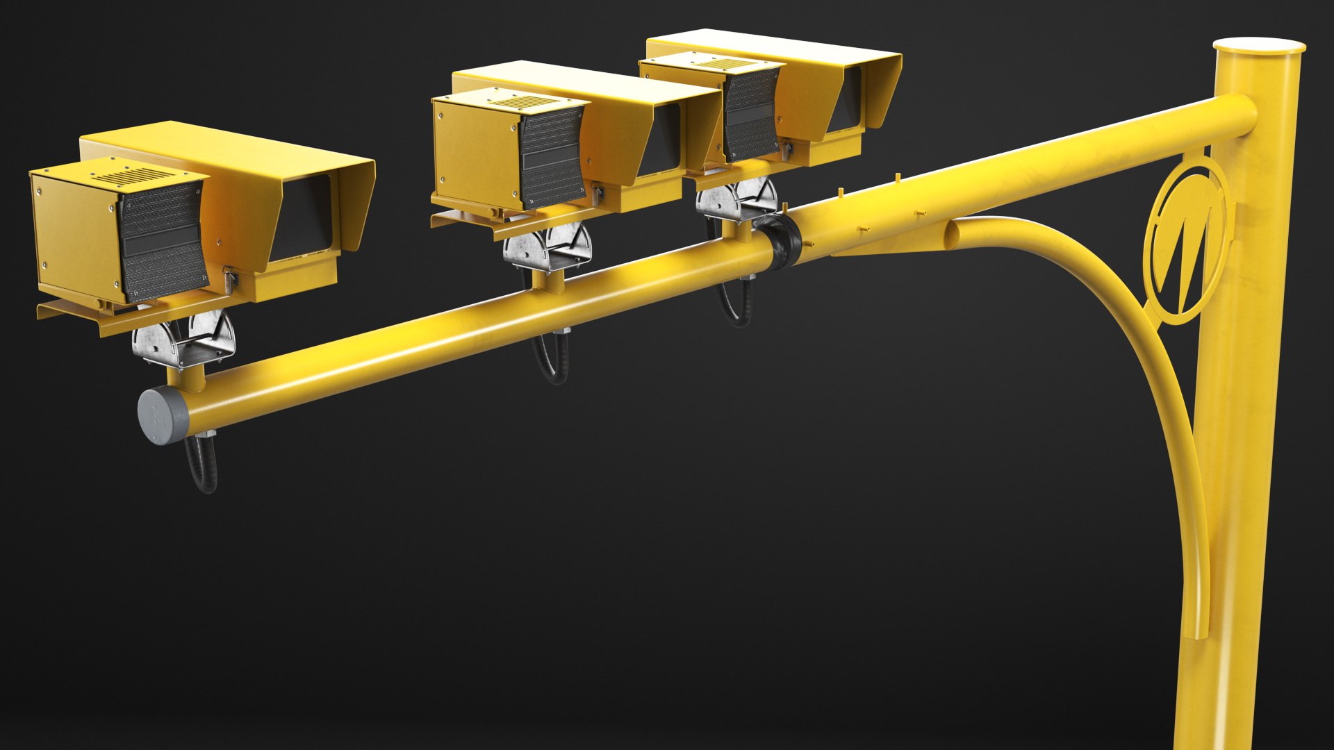 3D SPECS Average Speed Camera System On Pole Model - TurboSquid 1838638