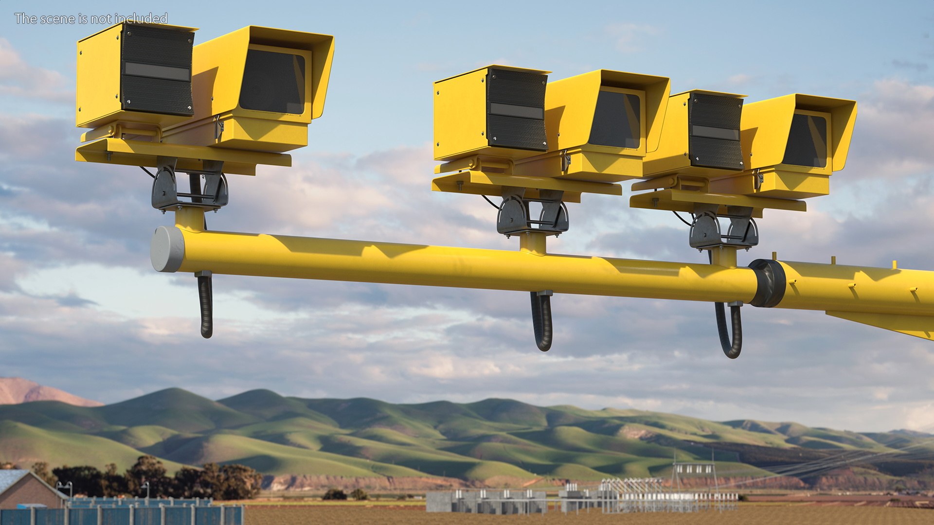 3D SPECS Average Speed Camera System On Pole Model - TurboSquid 1838638