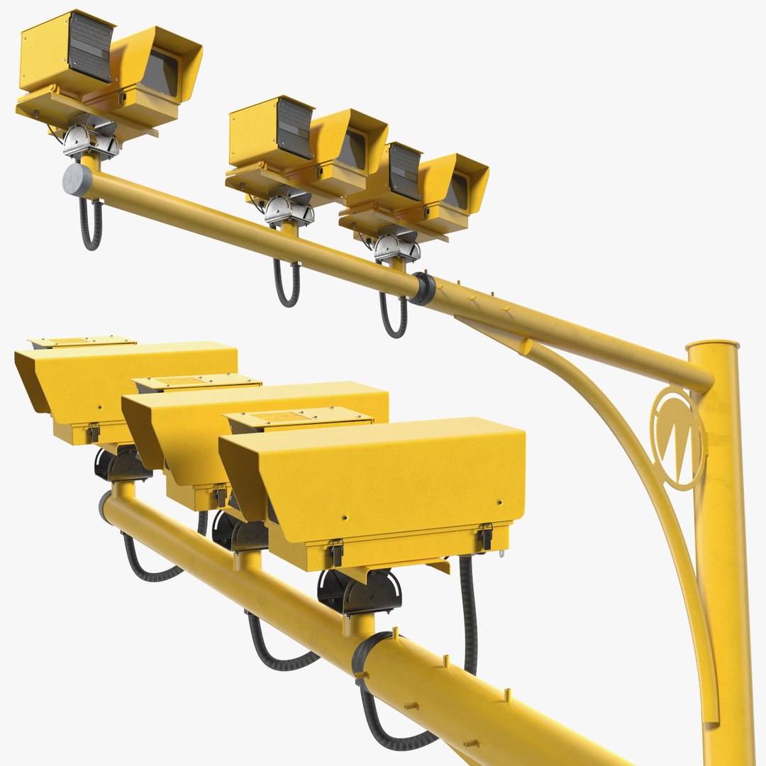 3D SPECS Average Speed Camera System on Pole model - TurboSquid 1838638