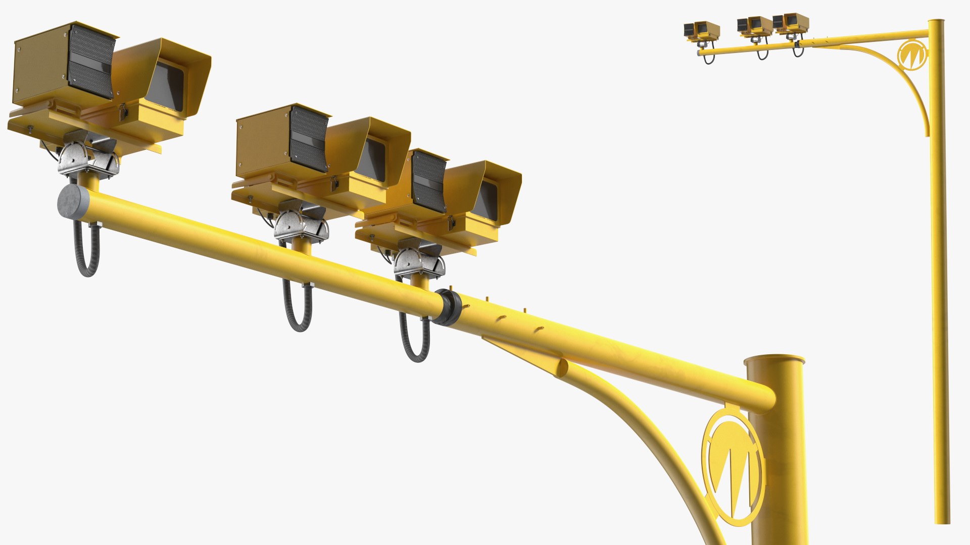 3D SPECS Average Speed Camera System On Pole Model - TurboSquid 1838638