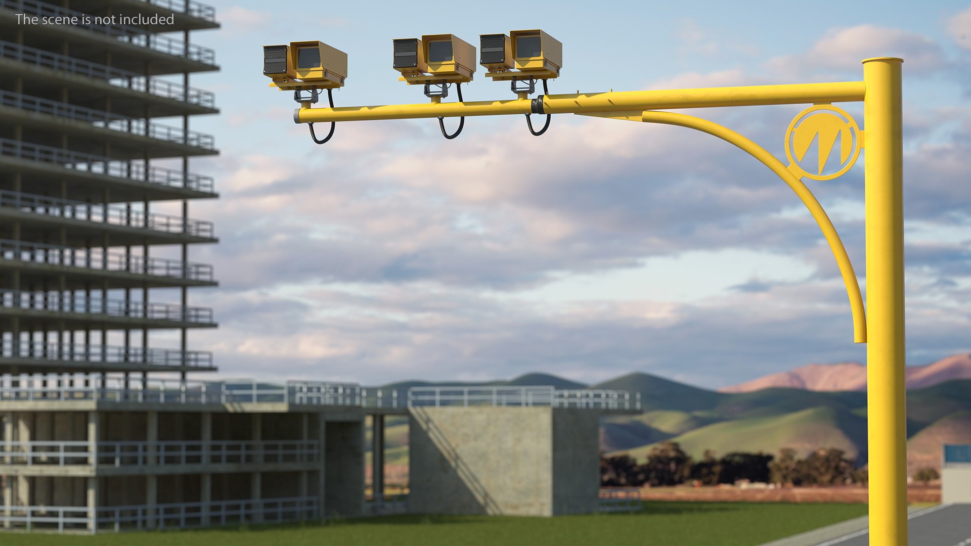 3D SPECS Average Speed Camera System on Pole model - TurboSquid 1838638