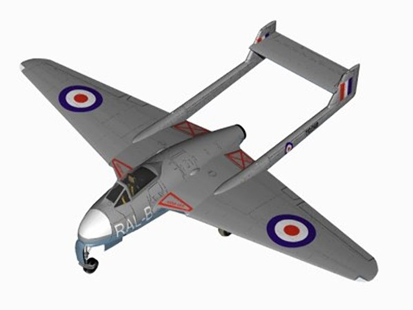 haviland vampire jet fighter 3d max