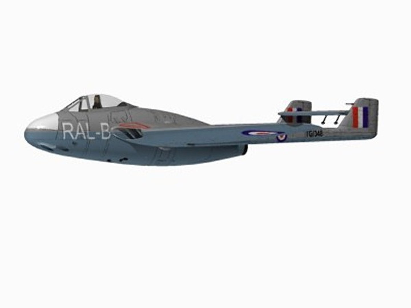 haviland vampire jet fighter 3d max