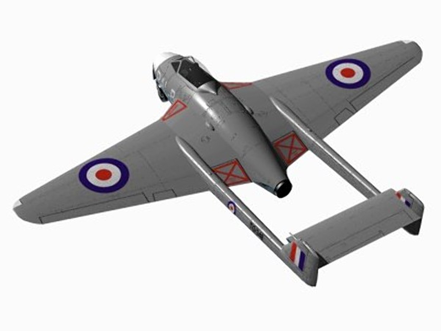 haviland vampire jet fighter 3d max