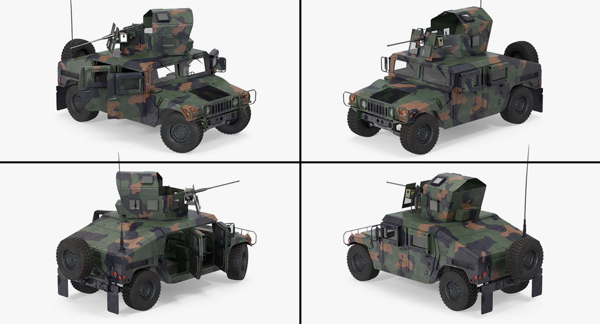 Humvee M1151 Enhanced Armament 3d Model