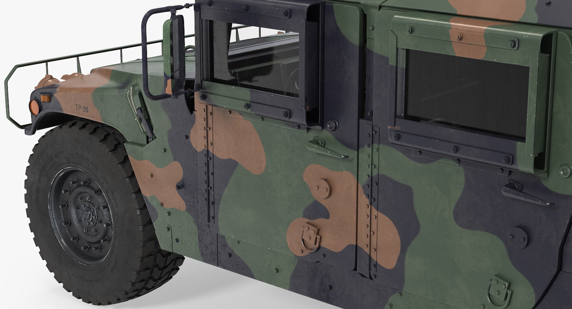 humvee m1151 enhanced armament 3d model