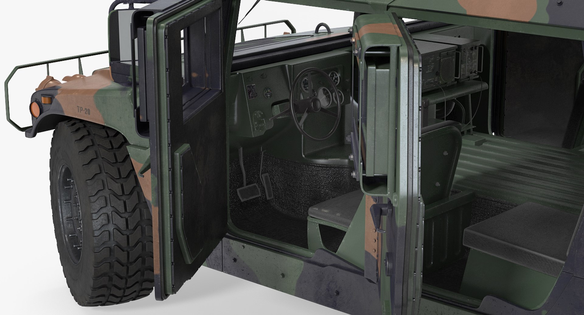 humvee m1151 enhanced armament 3d model
