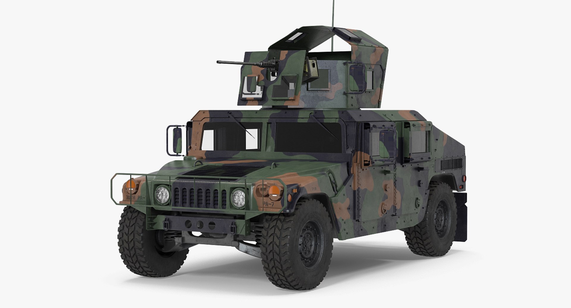 Humvee M1151 Enhanced Armament 3d Model