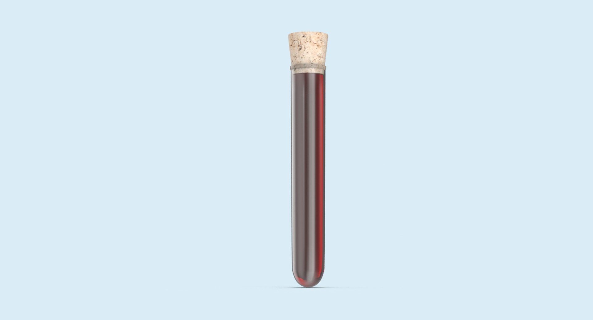 3d Model Small Test Tube Red