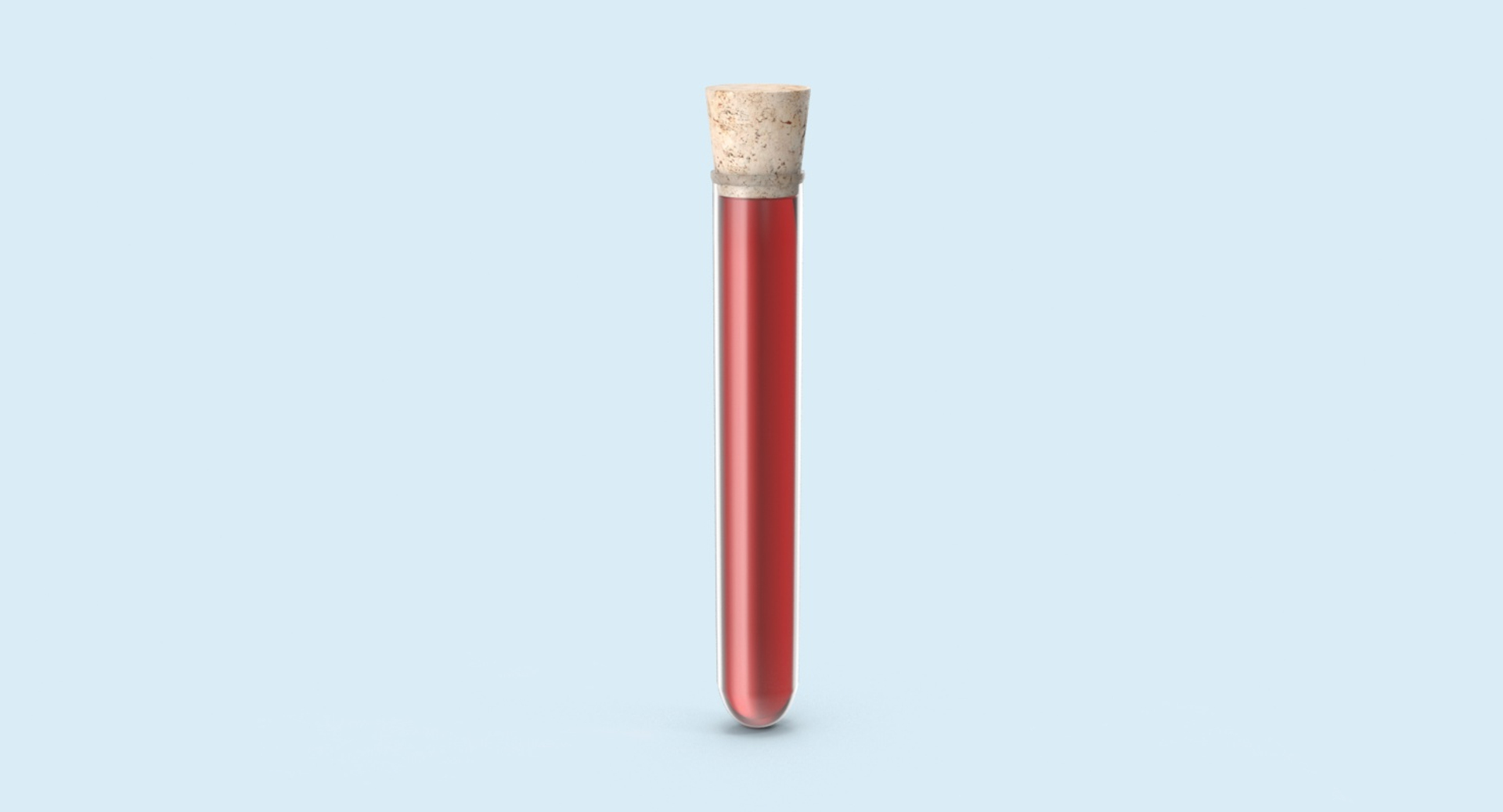 3d Model Small Test Tube Red
