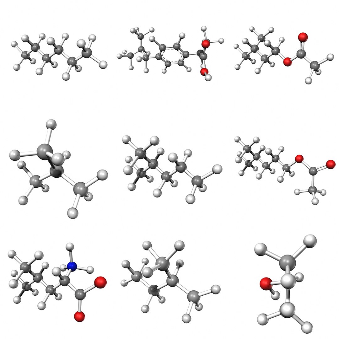 Molecules Acid 3d Obj