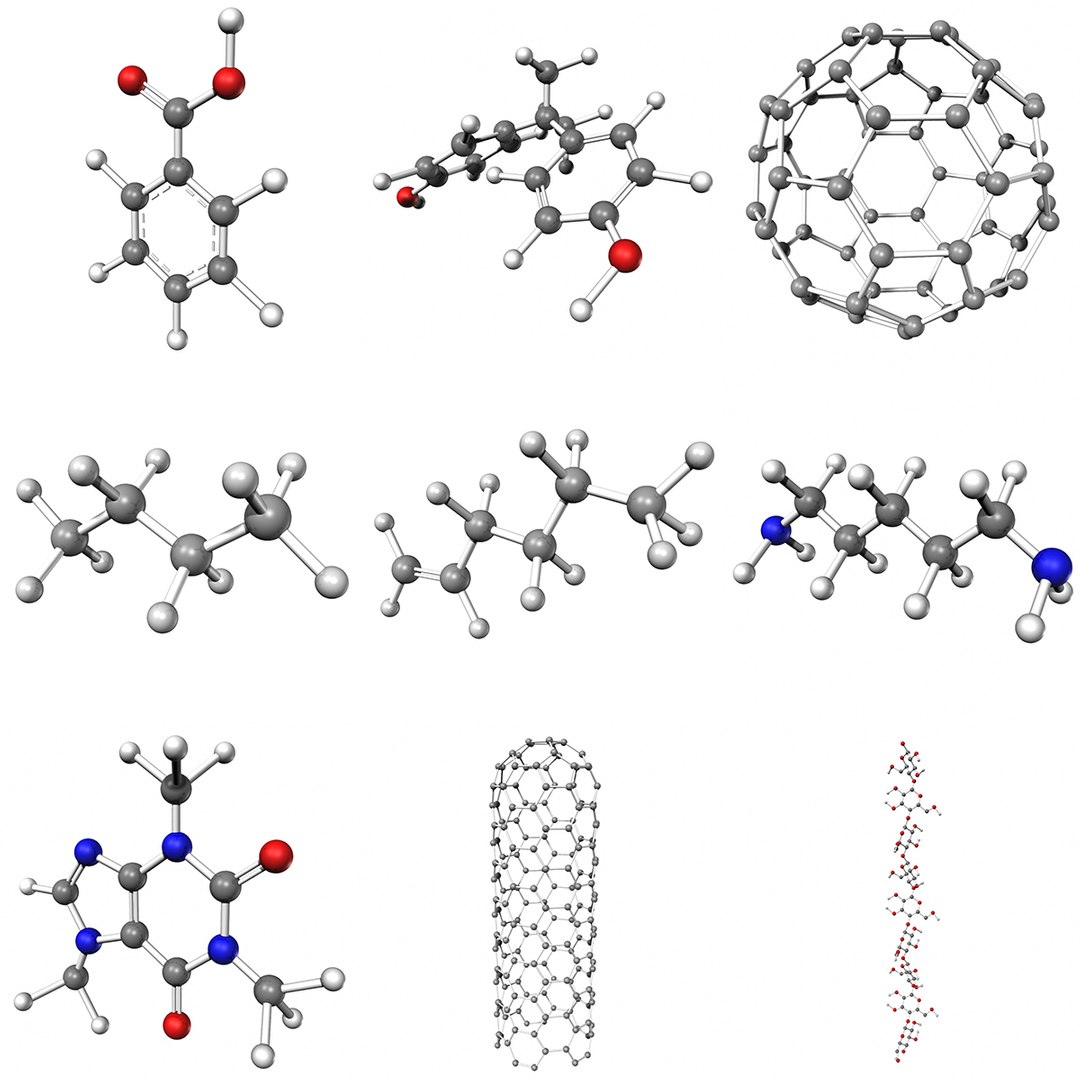 Molecules Acid 3d Obj