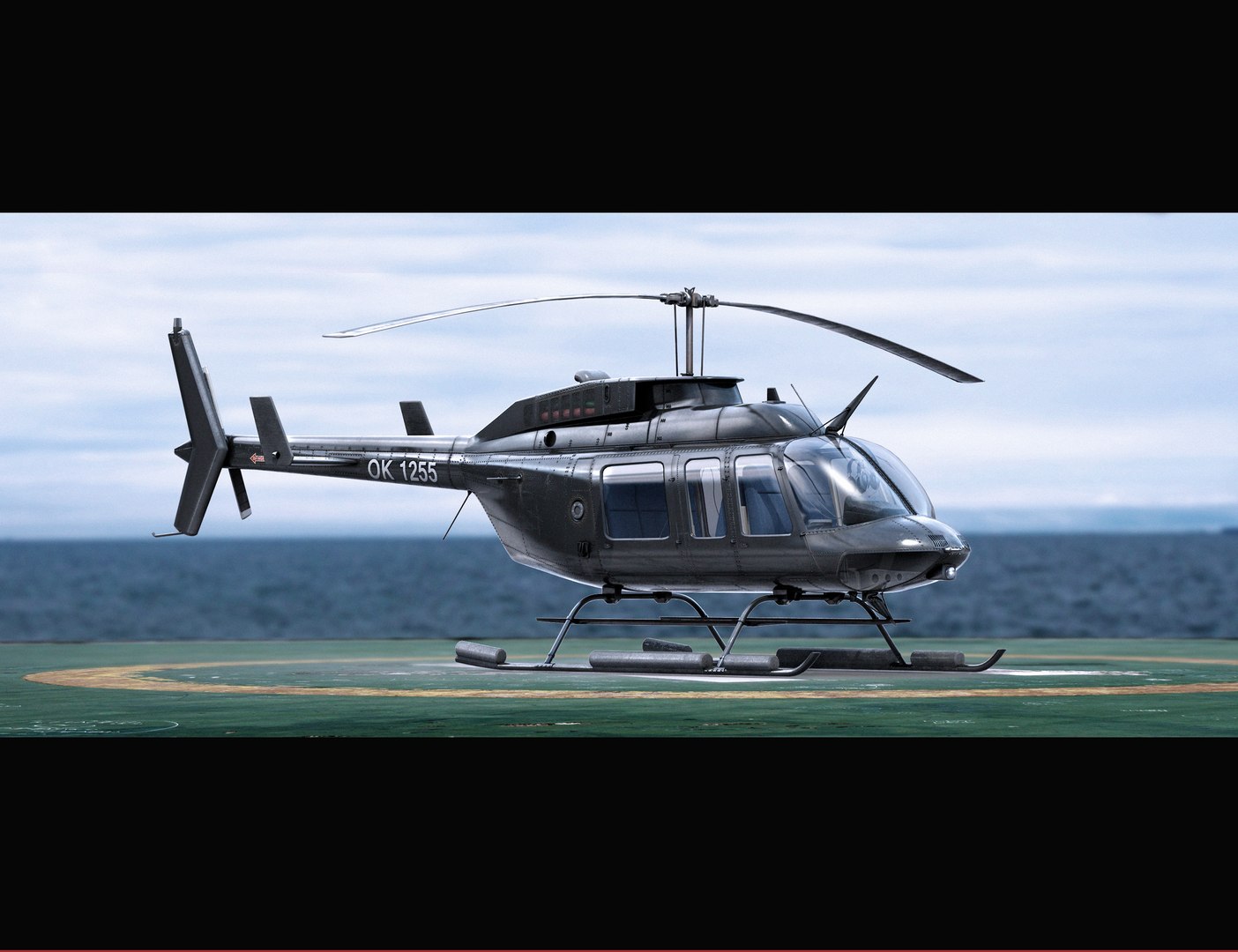 Bell 206l Helicopter 3d Max