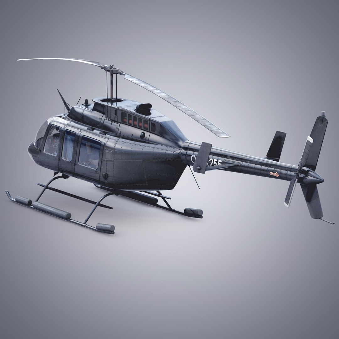 Bell 206l Helicopter 3d Max