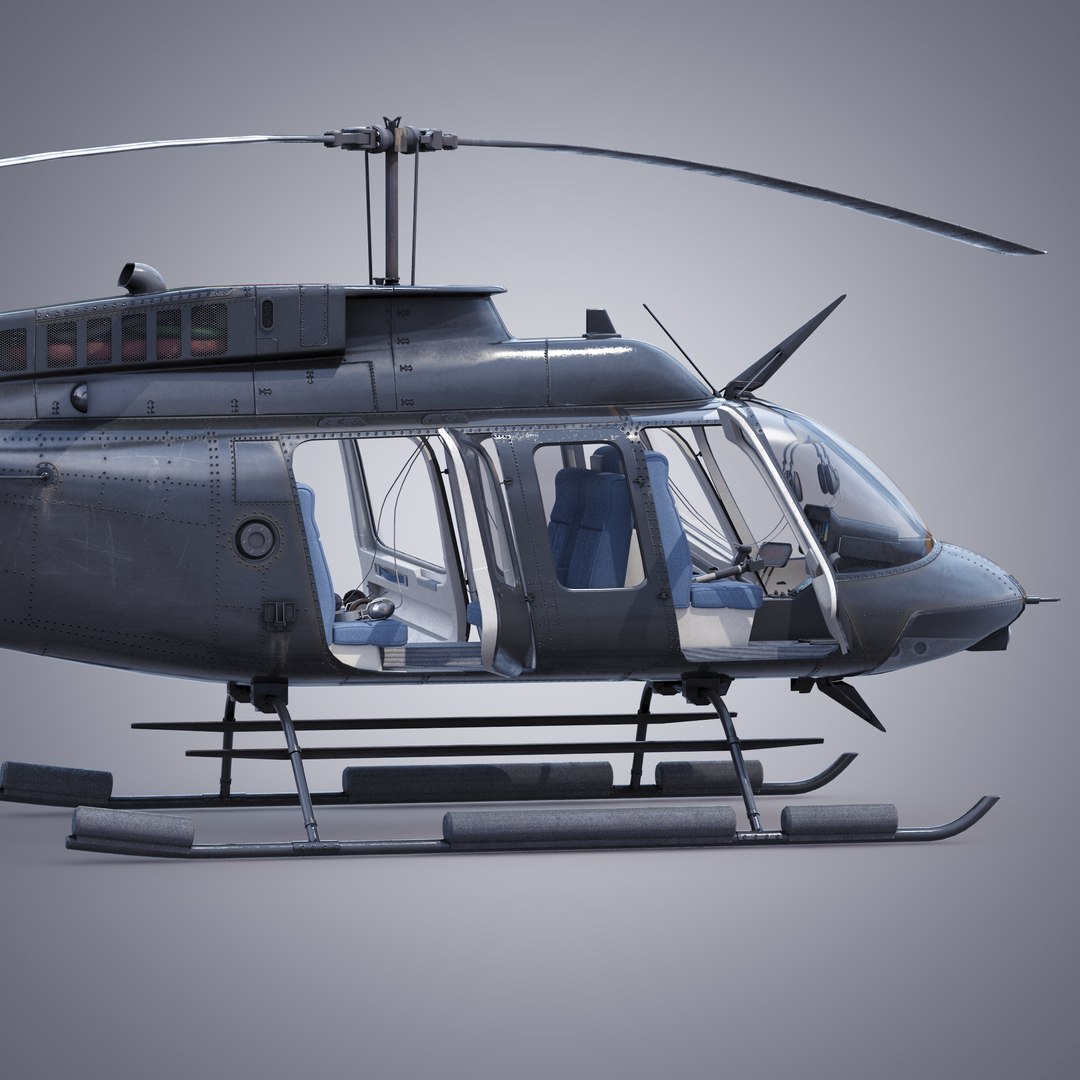 Bell 206l Helicopter 3d Max