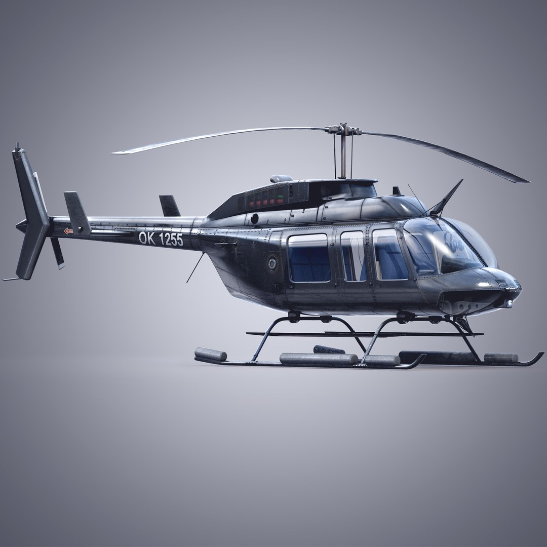 Bell 206l Helicopter 3d Max