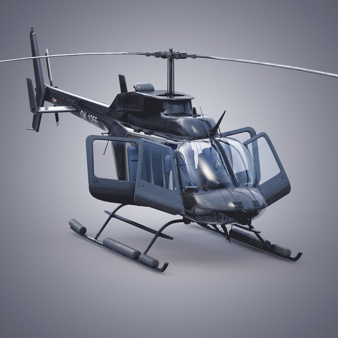 Bell 206l Helicopter 3d Max