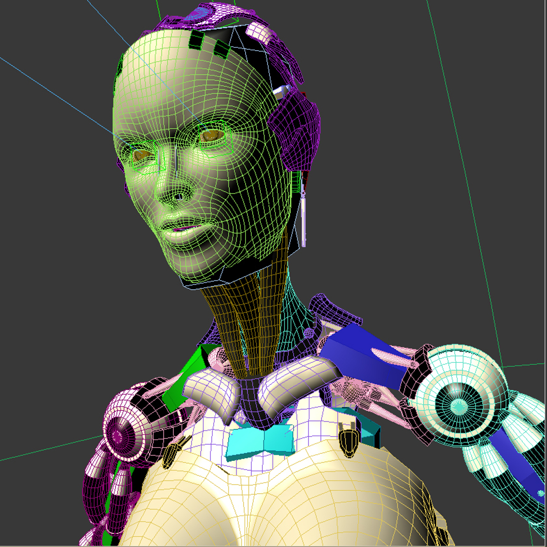 3d max robot droid cyber