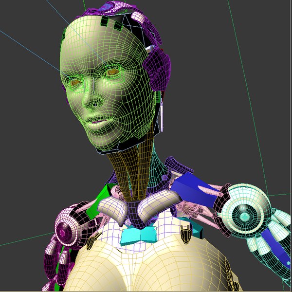 3d max robot droid cyber