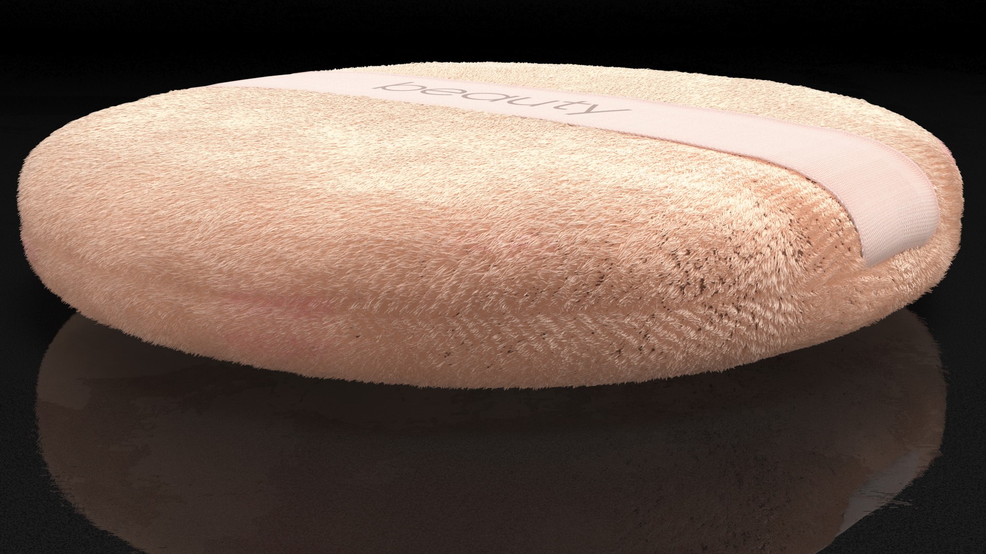 Round Powder Puff With Strap Fur 3D Model - TurboSquid 1832895