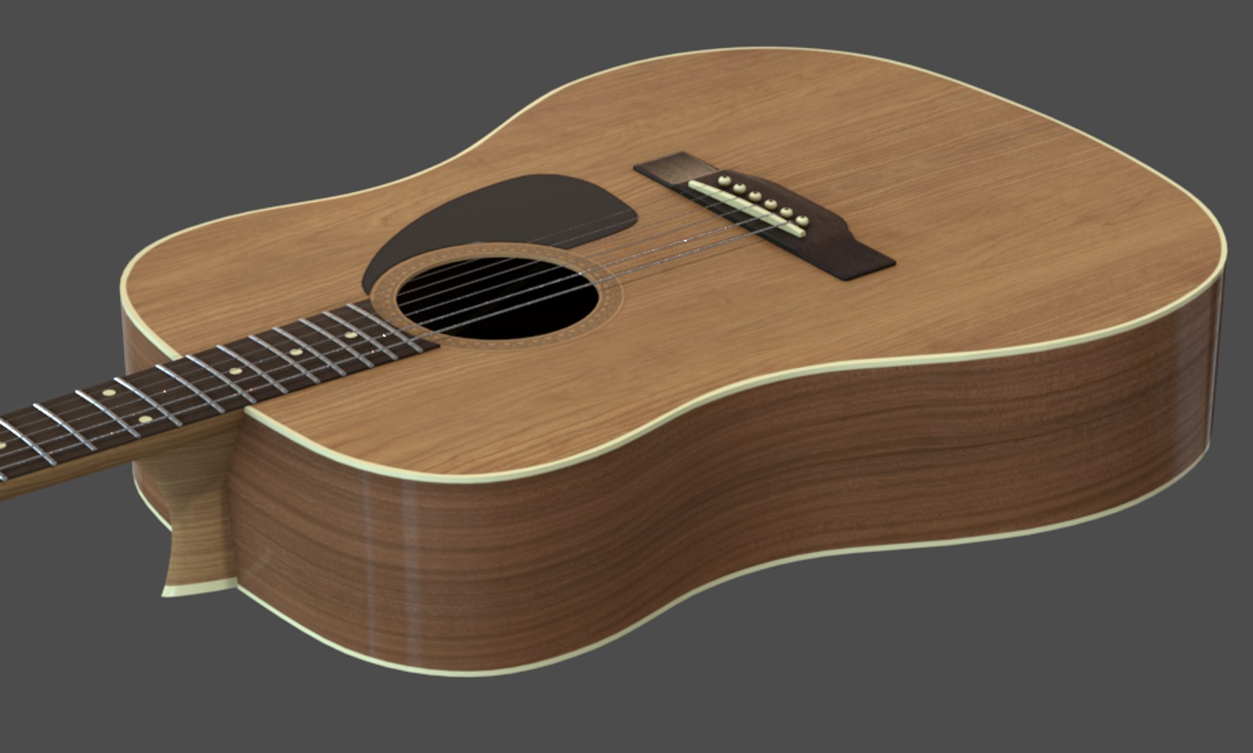 3D Acoustic Guitar Model - TurboSquid 1470214