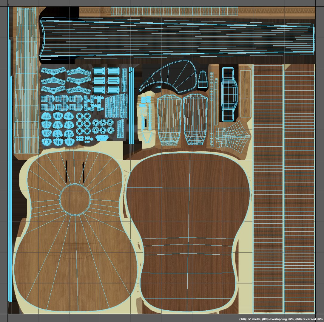 3D Acoustic Guitar Model - TurboSquid 1470214
