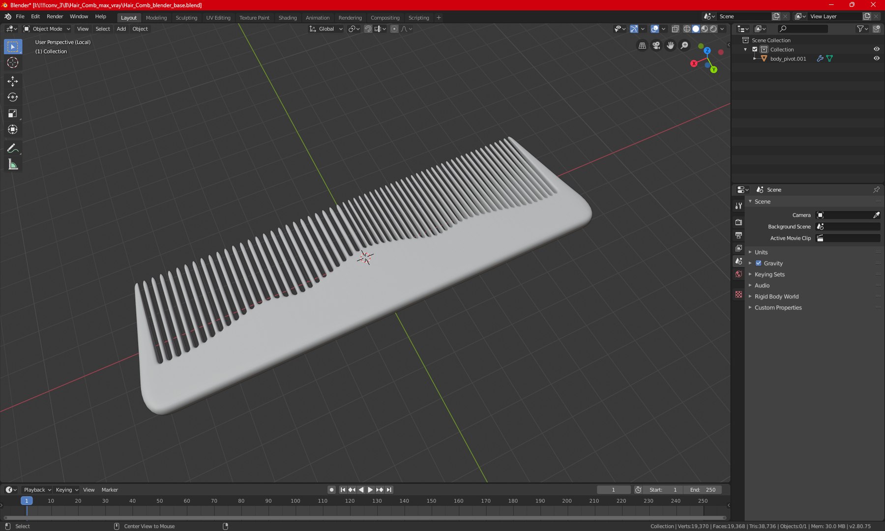 Hair Comb 3D Model - TurboSquid 2082877