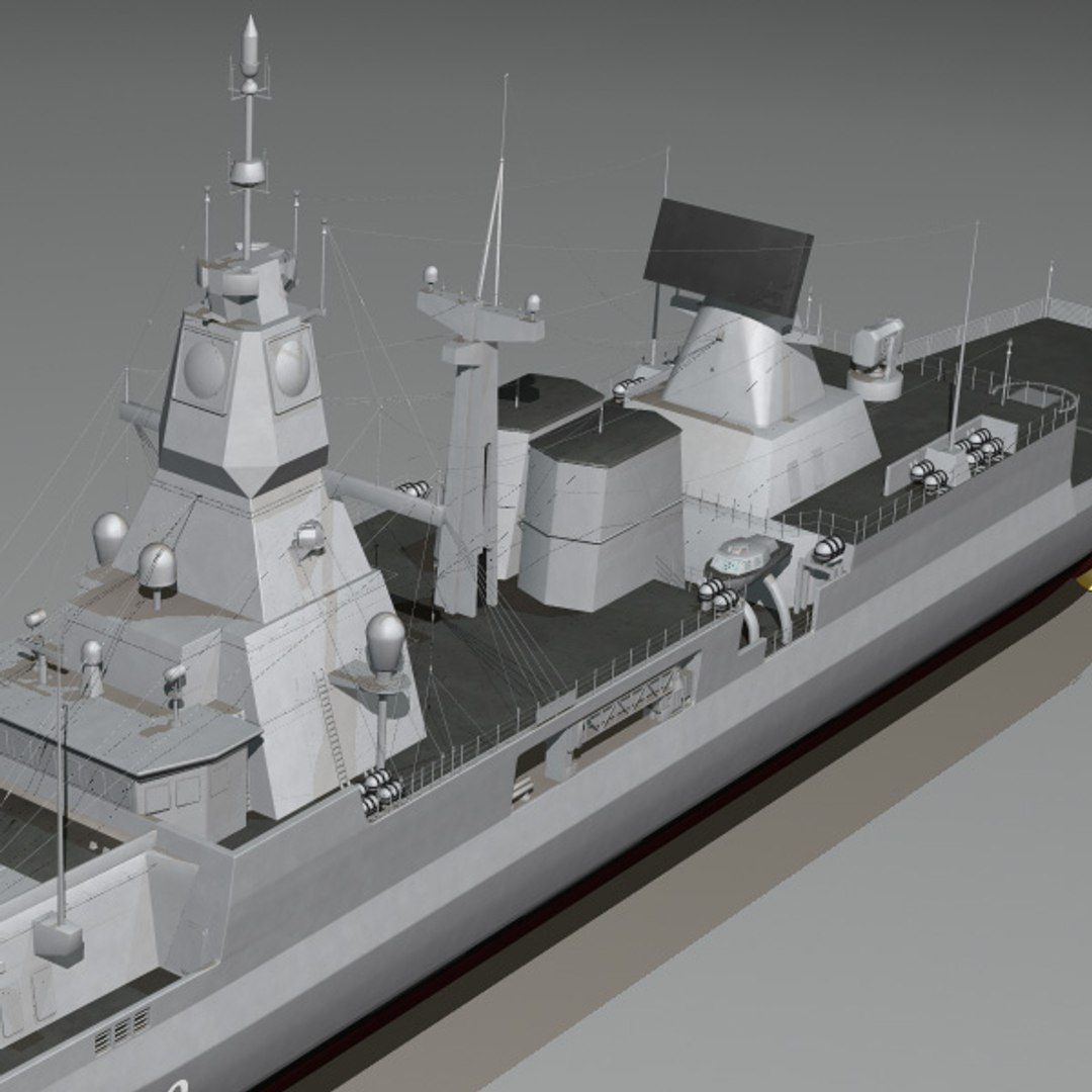 F124 Sachsen Class Frigates 3d Model