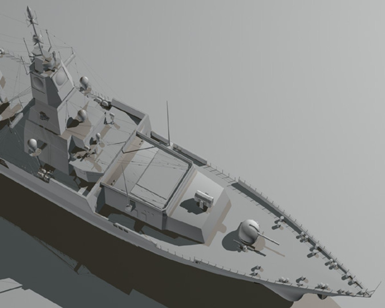 F124 Sachsen Class Frigates 3d Model