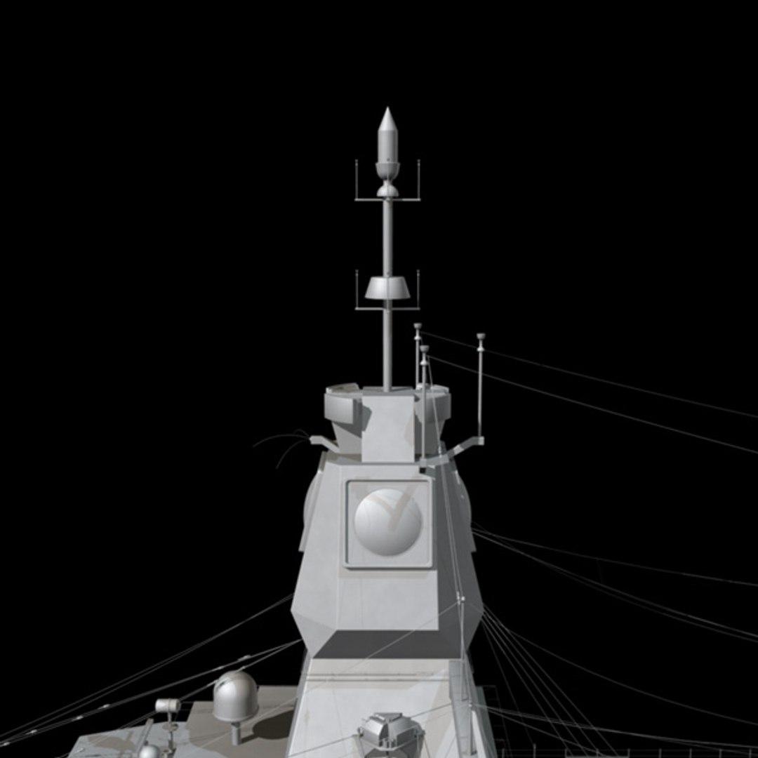 F124 Sachsen Class Frigates 3d Model