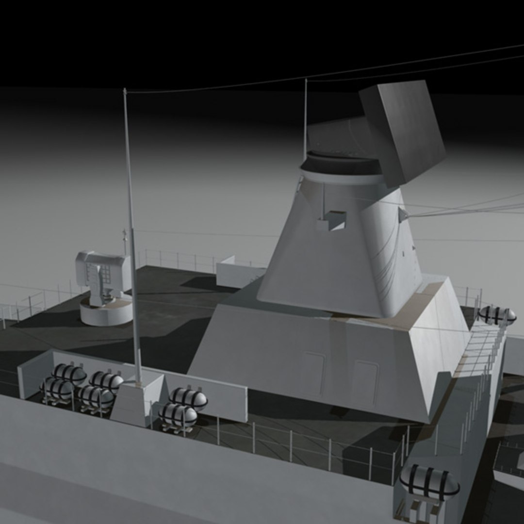 F124 Sachsen Class Frigates 3d Model