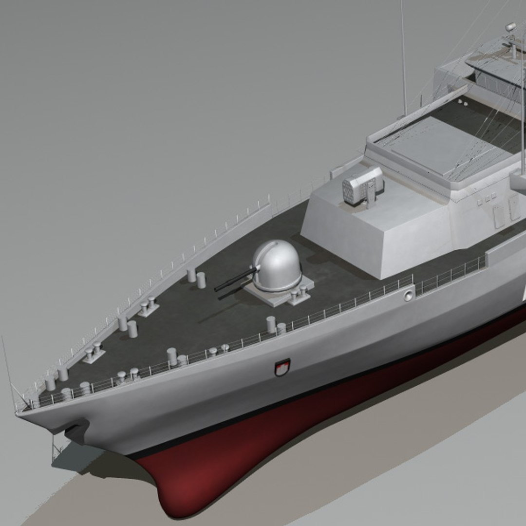 F124 Sachsen Class Frigates 3d Model