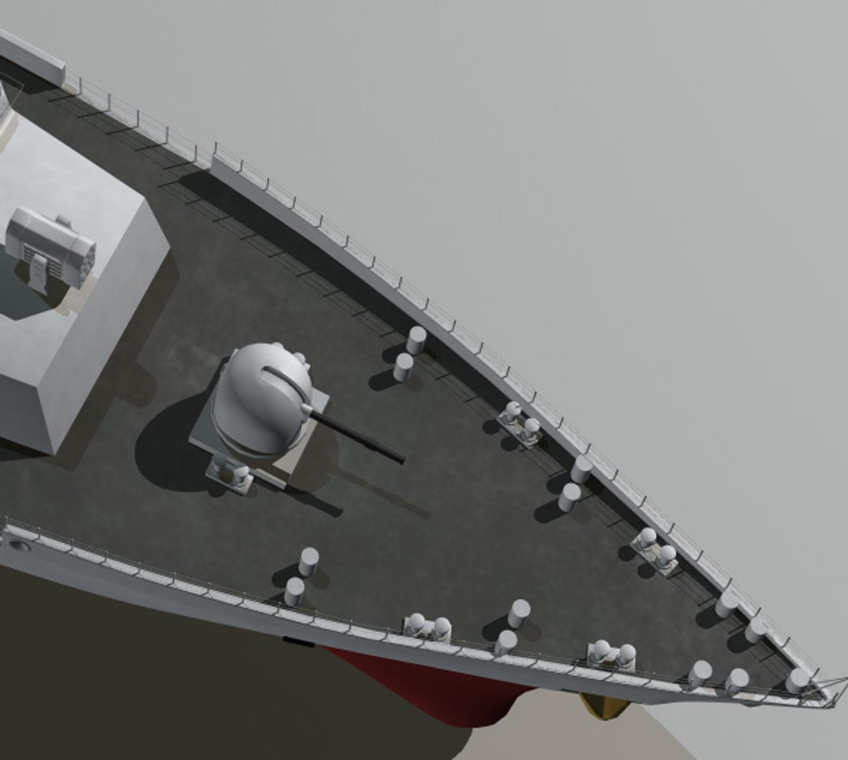 F124 Sachsen Class Frigates 3d Model